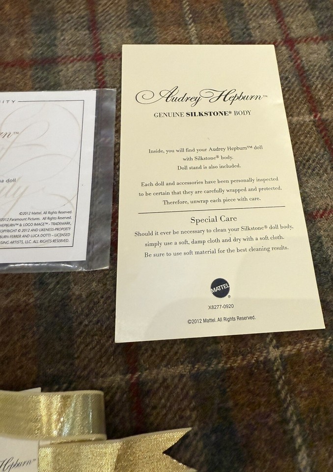 Audrey Hepburn as Sabrina Barbie GOLD LABEL, With Box and Cerificate | eBay