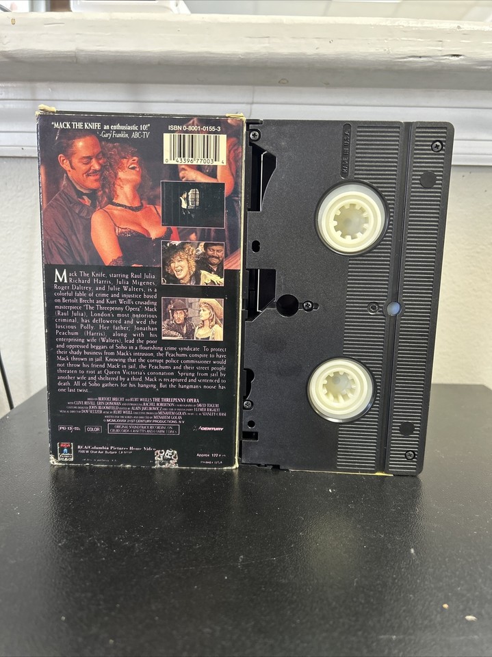 Mack the Knife (1989) VHS Musical Drama Raul Julia, Julie Walters Out ...