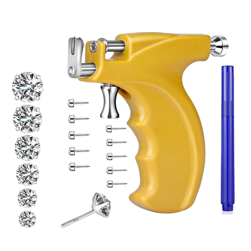 Reusable Ear Piercing Gun Kit Professional Body Nose Lip Earrings ...