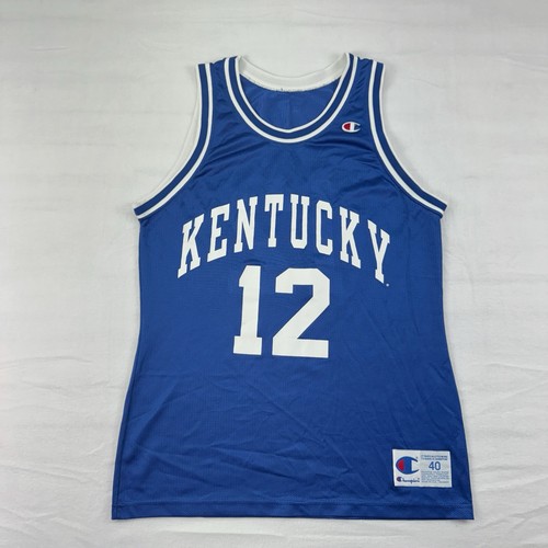 Vtg Champion Kentucky Wildcats NCAA Basketball Jersey 12 Rodrick Rhodes ...