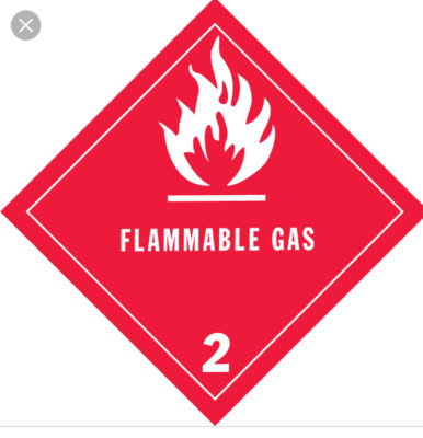 Flammable Gas Labels / Signs, UN Labels 100 x 100mm Quantity 25 Red and ...