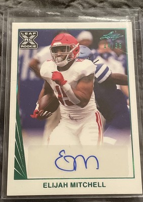 Autographed Elijah Mitchell Louisiana 2021 Leaf Rookie Card BA-EM1 SP 1 ...