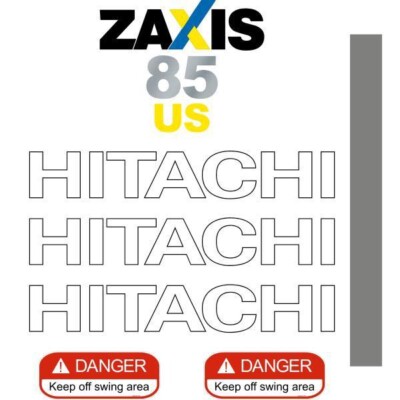 Decal Sticker Set Hitachi ZX85US-3 Digger Excavator Decal Set | eBay