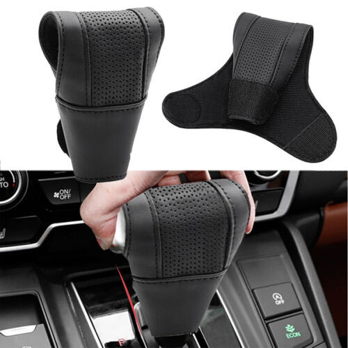 Car Gear Shift Cover Leather Shift Lever Cover Gearbox Shifter Knob ...