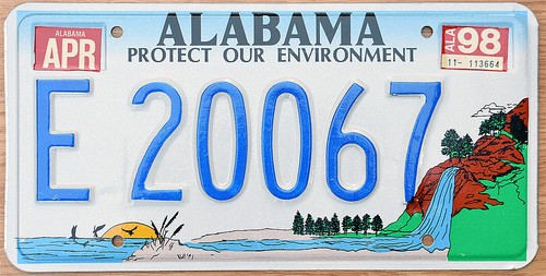 1998 Alabama Protect Our Environment License Plate | eBay