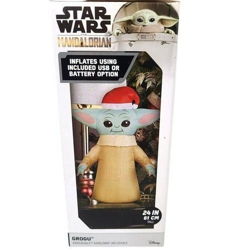Star Wars Baby Yoda Grogu Mandalorian 24" Airblown Disney Christmas ...