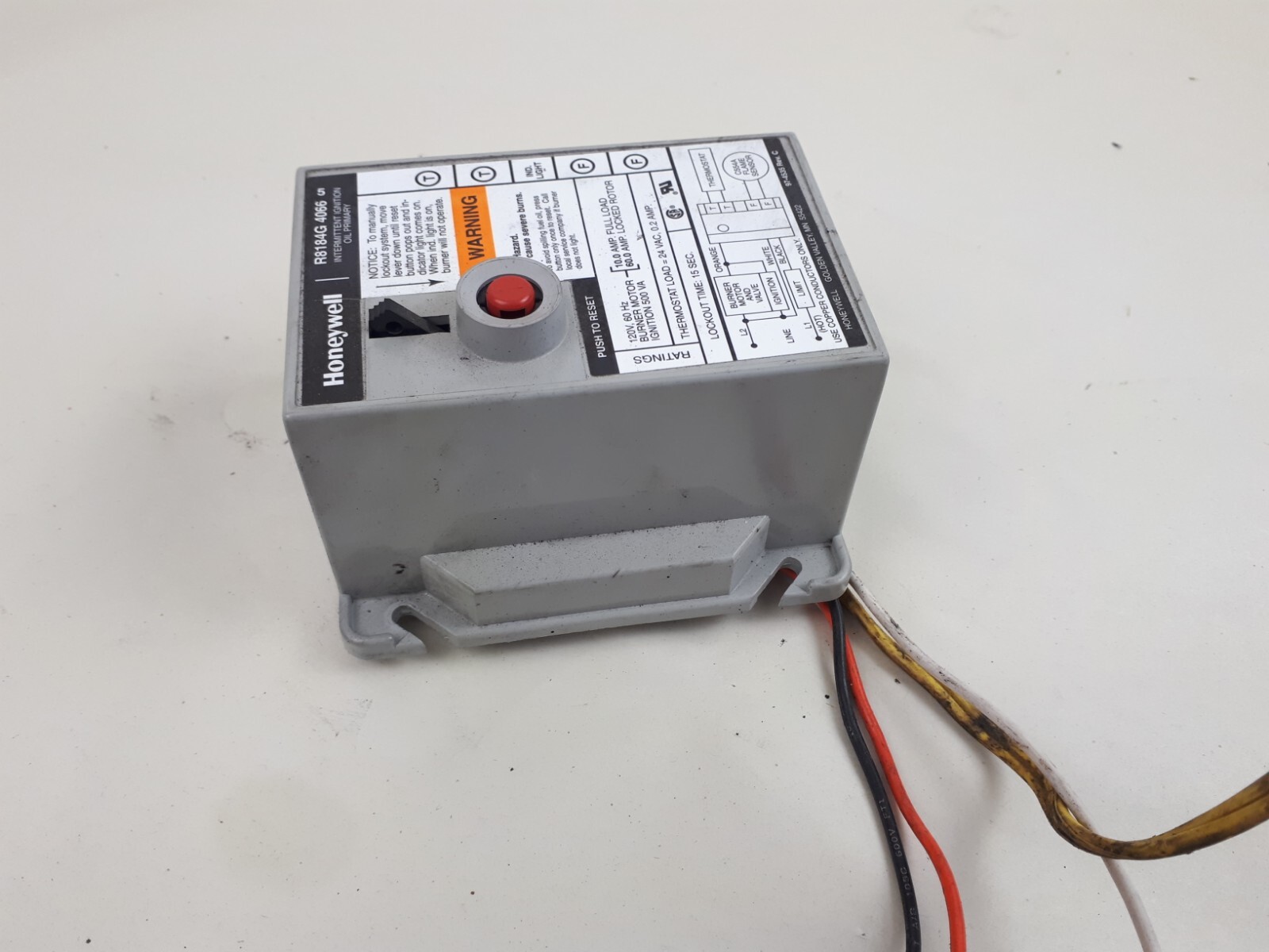 R8184G4066 Honeywell Oil Burner Control 120V 15sec R8184G 4066 | eBay