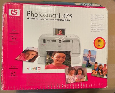 HP Photosmart 475 Digital Photo Inkjet Printer with large supply of ...