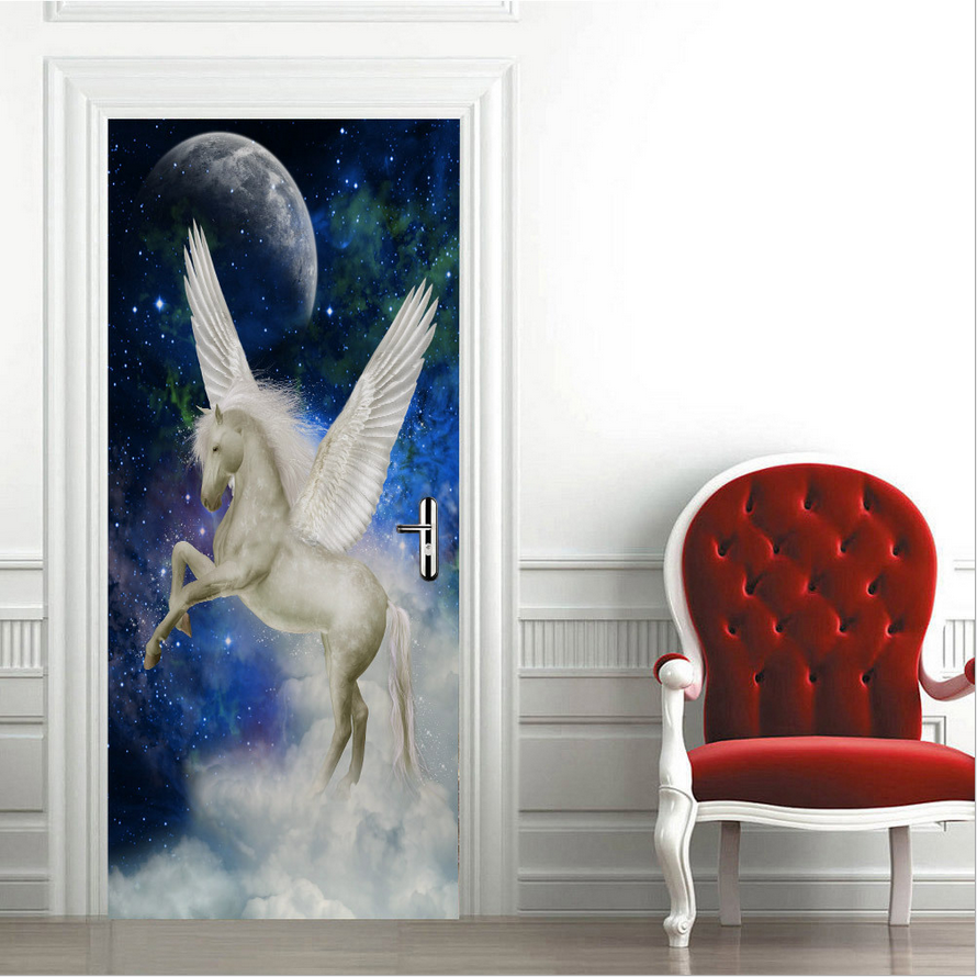 3D Wall Art Steed Horse Stable Gate Door Sticker Decal Self-adhesive ...