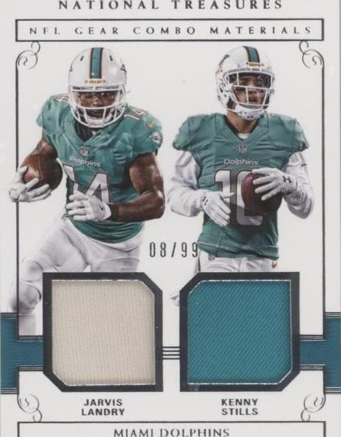 2017 Panini National Treasures - Nfl Gear Combo Materials Jarvis Landry ...