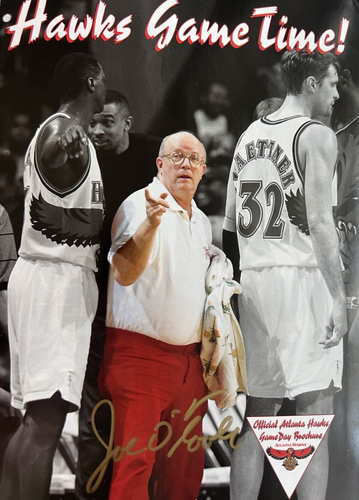 JOE O'TOOLE ATLANTA HAWKS NBA TRAINER SIGNED GAME PROGRAM 11/20/97 AT ...