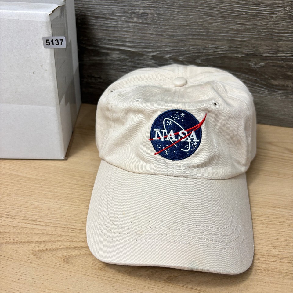 NASA Hat Cap Snapback Brown Tan Logo Space Rocket Adjustable | eBay