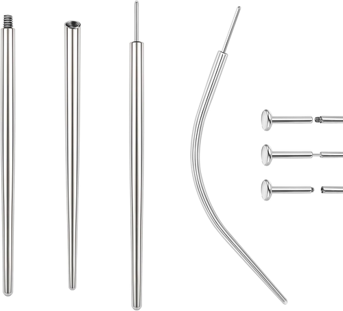 14G 16G 18G 20G Piercing Taper Stainless Steel Threadless Insertion Pin ...