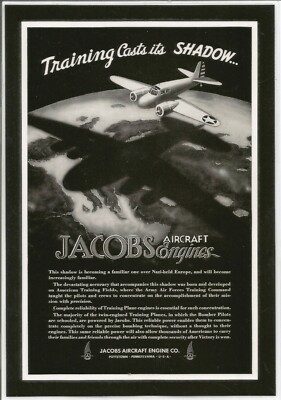 Handmade Laminated Print of an Original 1943 Jacobs Aircraft Engines ...