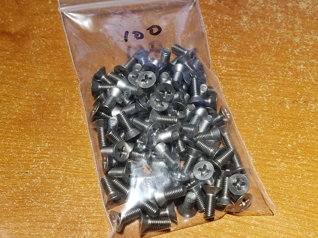 100 MS51960-65 Mil-Spec 10-32 x1/2" Flat Stainless Steel Phillips ...