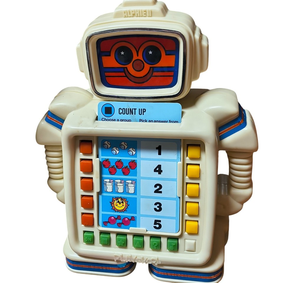 Vintage 1980s Playskool Alphie II Robot Toy w/ Box – For Parts/Repair ...