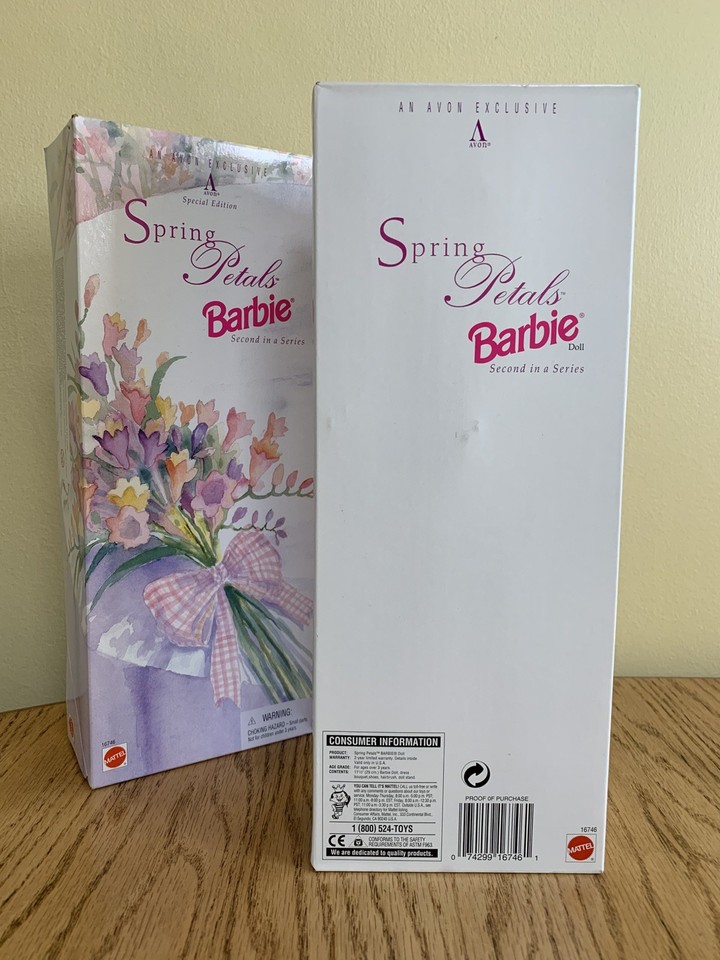NEW IN BOX Spring Petals Barbie Doll Avon Exclusive Special Edition ...
