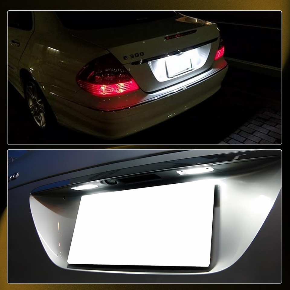 For Mercedes C/E-Class W124 W201 W202 Bright White Full LED License ...