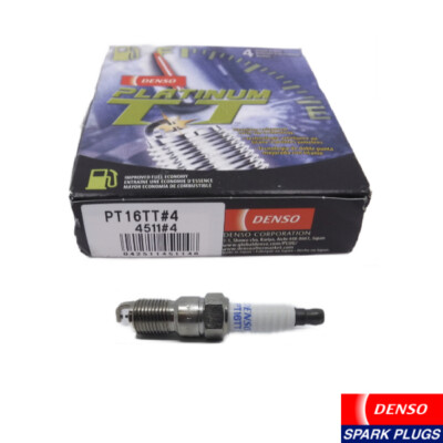 New Set of 4 Genuine Denso Platinum TT Spark Plugs PT16TT / 4511 | eBay