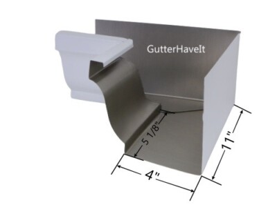 1 - Aluminum 6" - Inch Gutter Inside Box Miter Color White | eBay