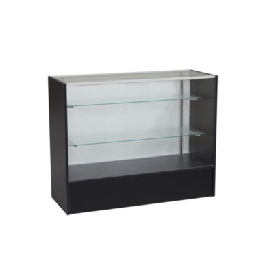 Black Wood Full Vision Display 48 Inch Showcase with Adjustable Glass ...