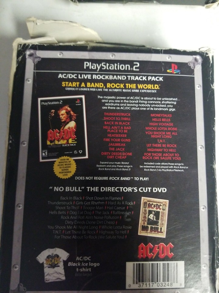 AC/DC Live: Rock Band Track Pack (Sony PlayStation 2, 2008) Damaged Box ...
