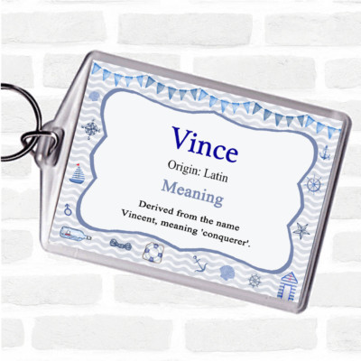 Vince Name Meaning Bag Tag Keychain Keyring Nautical | eBay.de