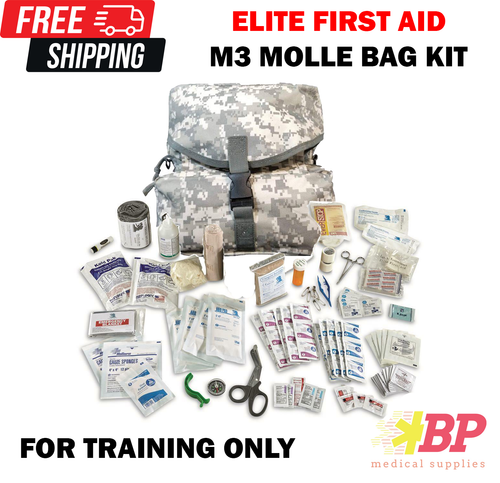 Elite First Aid M3 MOLLE Compatible Military Style Rescue Training KIT ...
