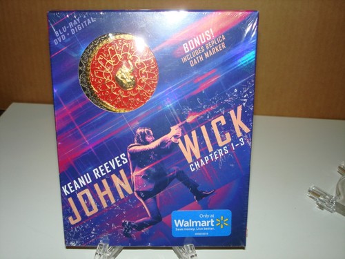 John Wick Chapters 1-3 (Blu-ray, DVD, Digital, Replica Oath Marker, Box ...