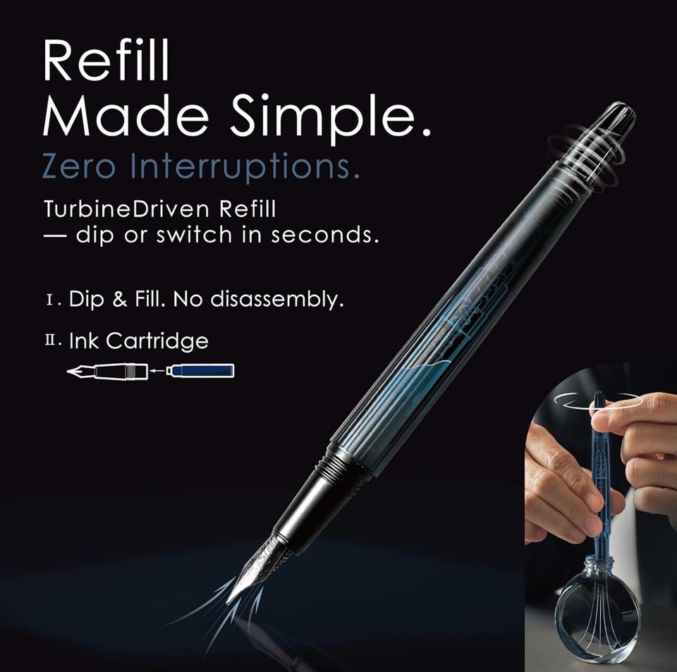 Submarine Tag Pen Fountain Pen Fine Nib Steel Black | eBay