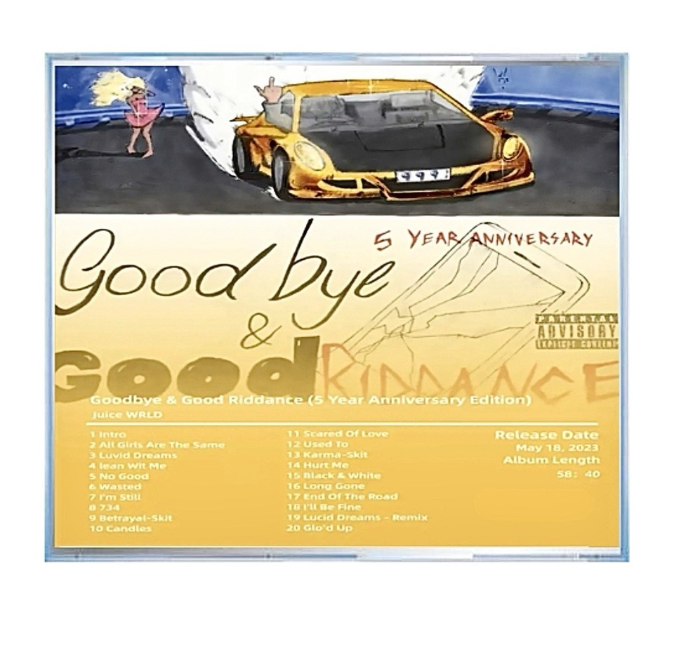 Juice Wrld Goodbye And good riddance 5 Yr Anniversary Cd | eBay