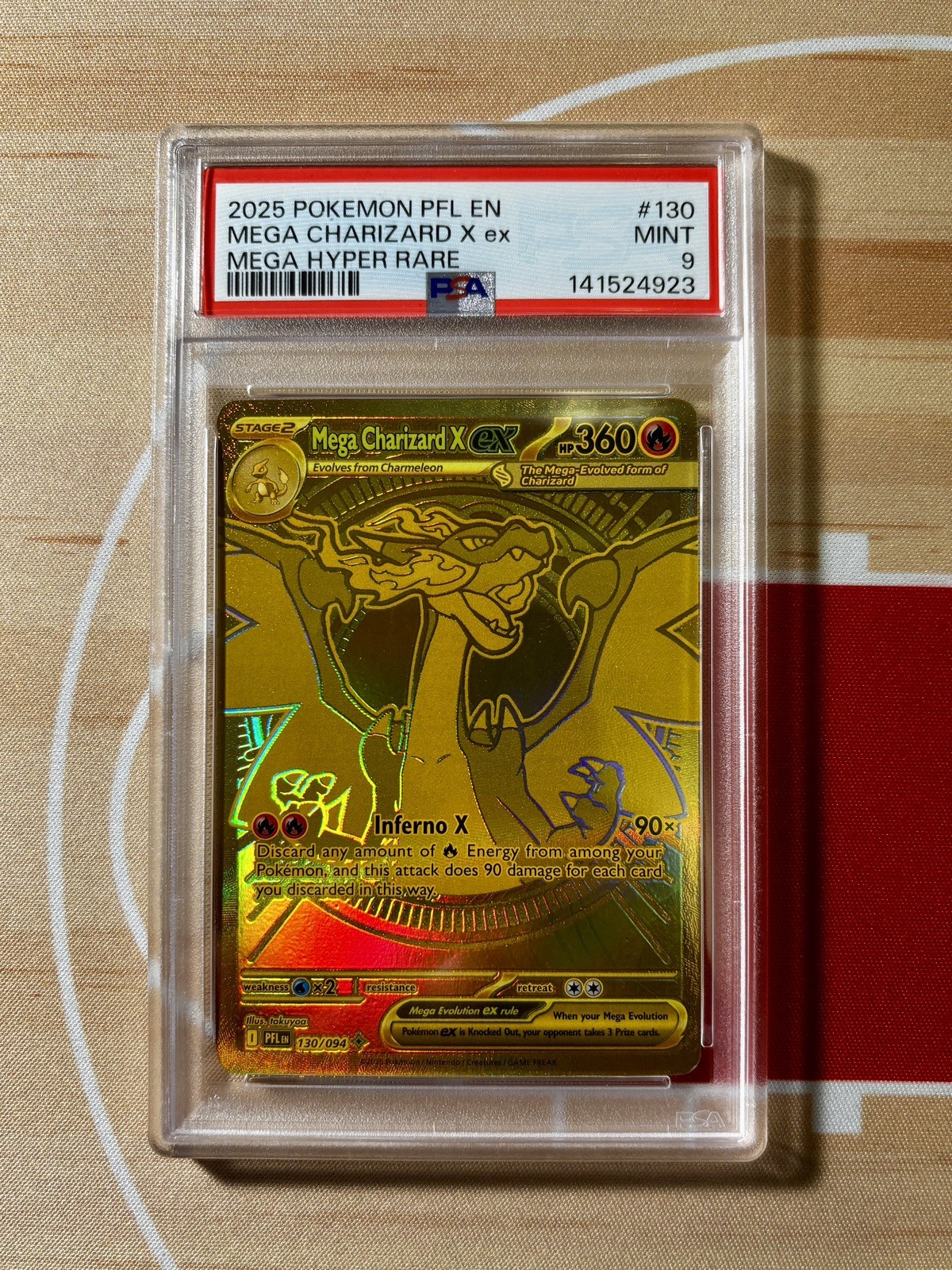2025 Pokemon PFL EN Mega Charizard x EX Mega Hyper Rare PSA 9 #130 Mint ...
