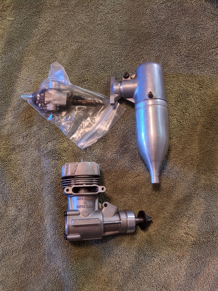 Vintage Super Tigre S 45 K ABC RC Engine W/ Muffler with Original Box ...