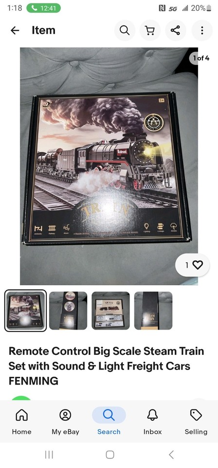 Remote Control Big Scale Steam Train Set with Sound & Light Freight ...