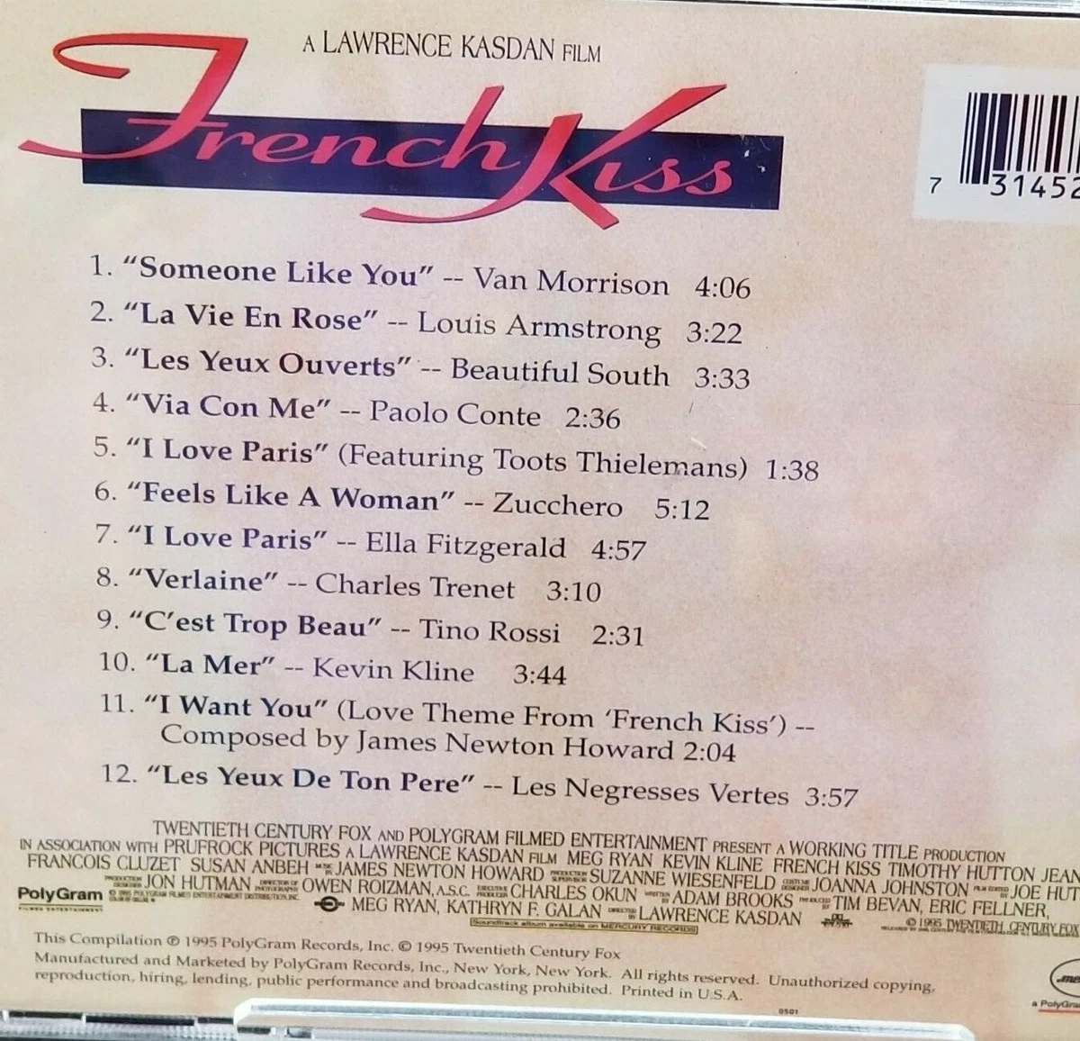 French Kiss Movie Soundtrack