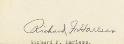 RICHARD F. HARLESS - CLIPPED SIGNATURE | eBay