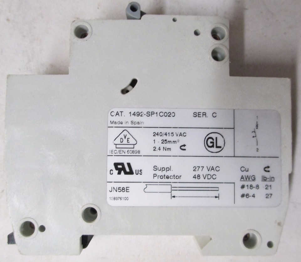Allen-Bradley 1492-SP1C020 Series C Circuit Breaker | eBay