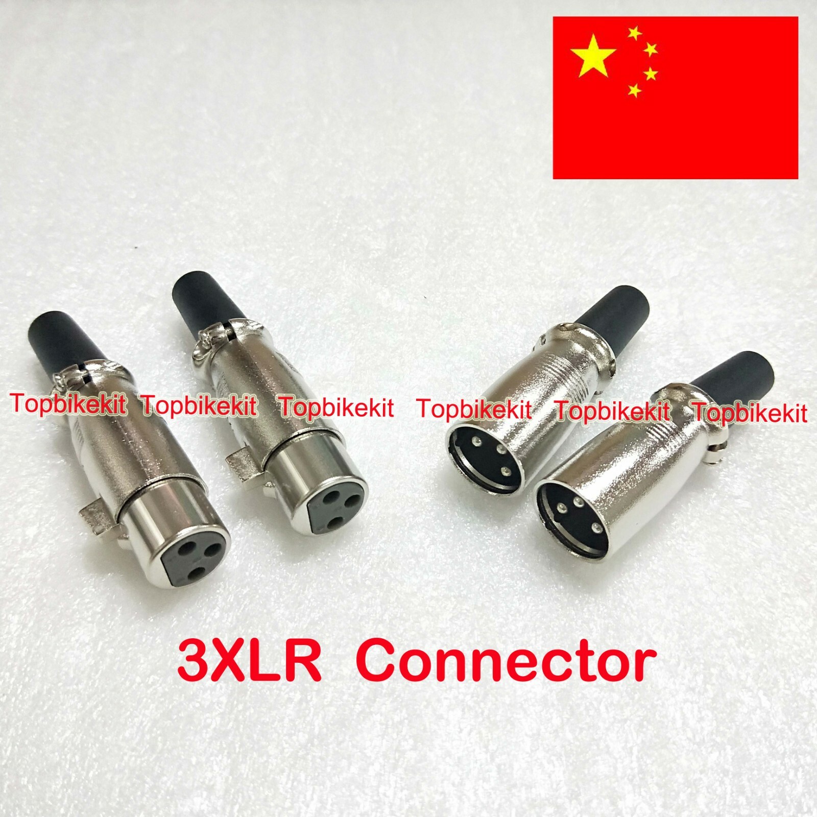 XLR Power Connector Plug 3pins/3XLR Connector Plug Male/Female For ...