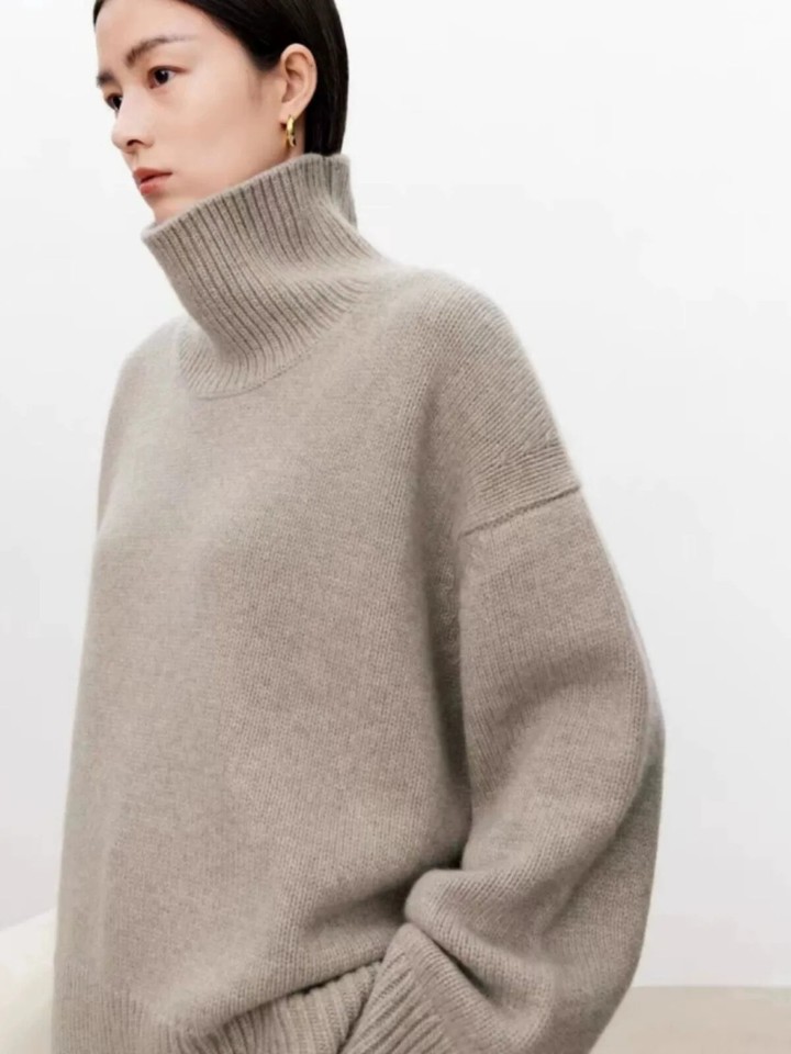 100% Cashmere Sweater Women's Winter Turtleneck Sweater Base Wool ...