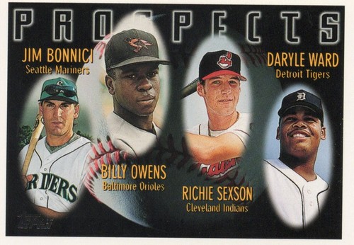 1996 Topps Jim Bonnici / Billy Owens / Richie Sexson / Daryle Ward PROS ...