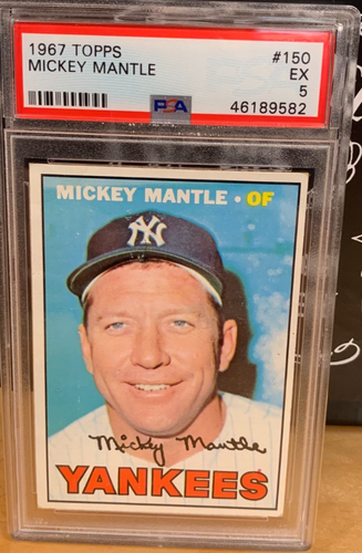 Rare 1967 Topps Mickey Mantle N.Y. Yankees #150 PSA 5 Excellent HOF | eBay
