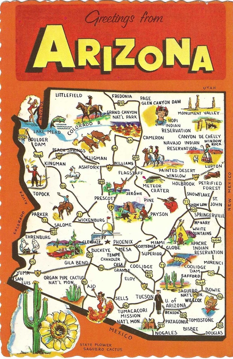 Arizona Sightseeing Map