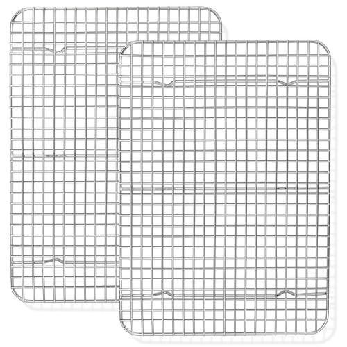 Cooling Racks 2 Pack Stainless Steel Grid Wire Rack For Baking Roasting ...