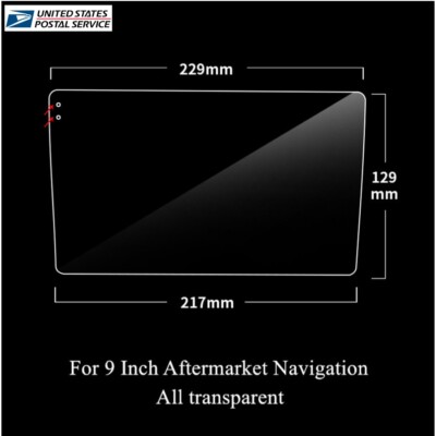 Tempered Glass Screen Protector Film Car sticker For 9'' Car Radio DVD ...