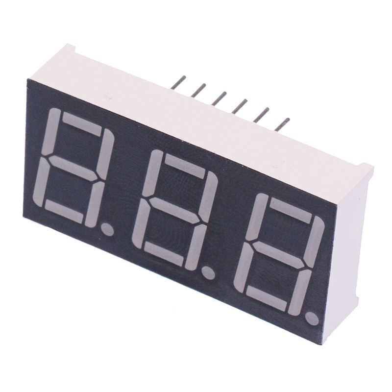 Yellow Green 0.56" 3-Digit Seven Segment Display Anode LED | eBay