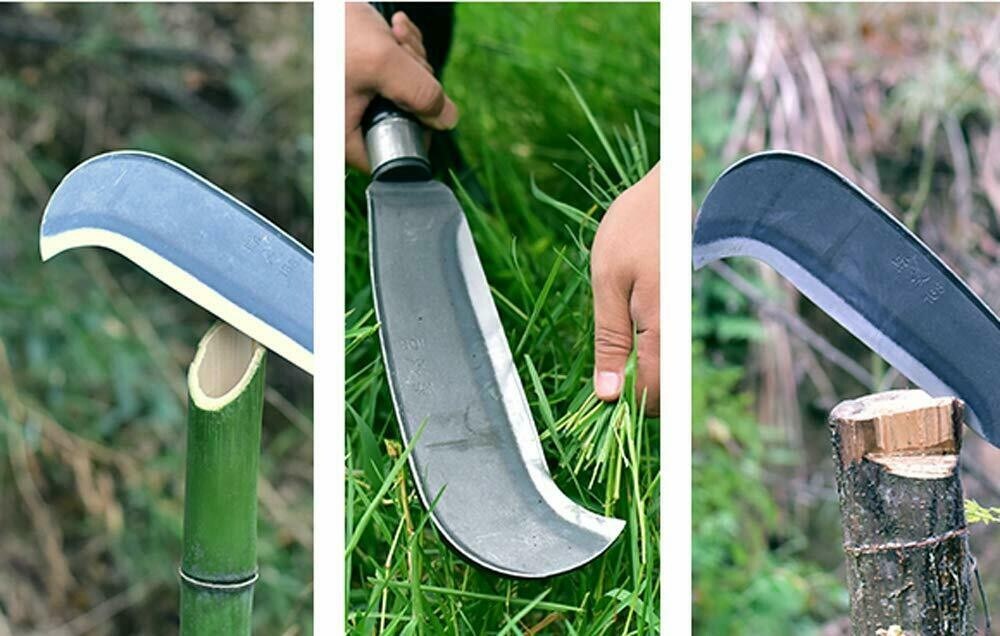 Billhook 45cm Machete Pruning Knife 25cm Razor Sharp Blade Bush Camp ...