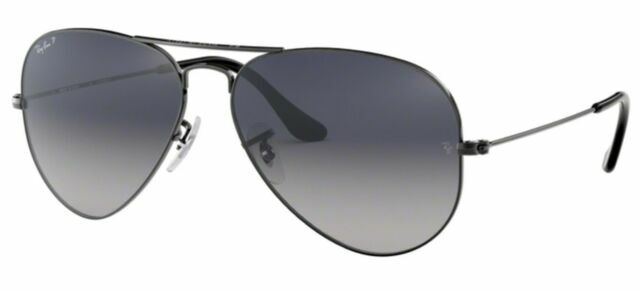 Ray-Ban Aviator Gradient Polarized Gray Gradient Sunglasses RB3025 004/ ...