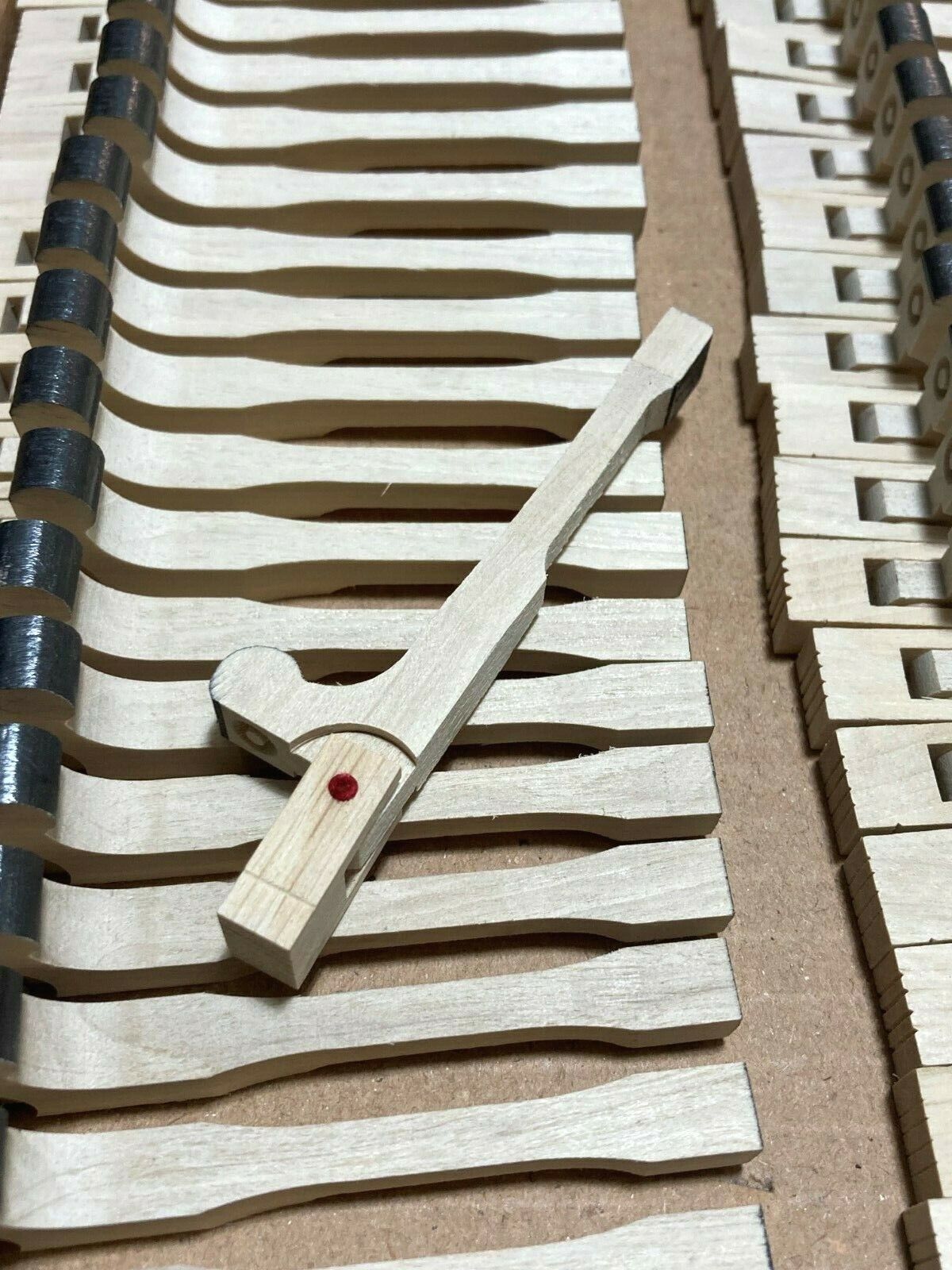 Set of 90 Wood Full Size Upright/Vertical Piano Jacks with Flanges | eBay