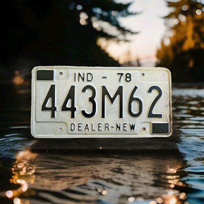 1978 Indiana DEALER Auto Vehicle License Plate 443M62 | eBay