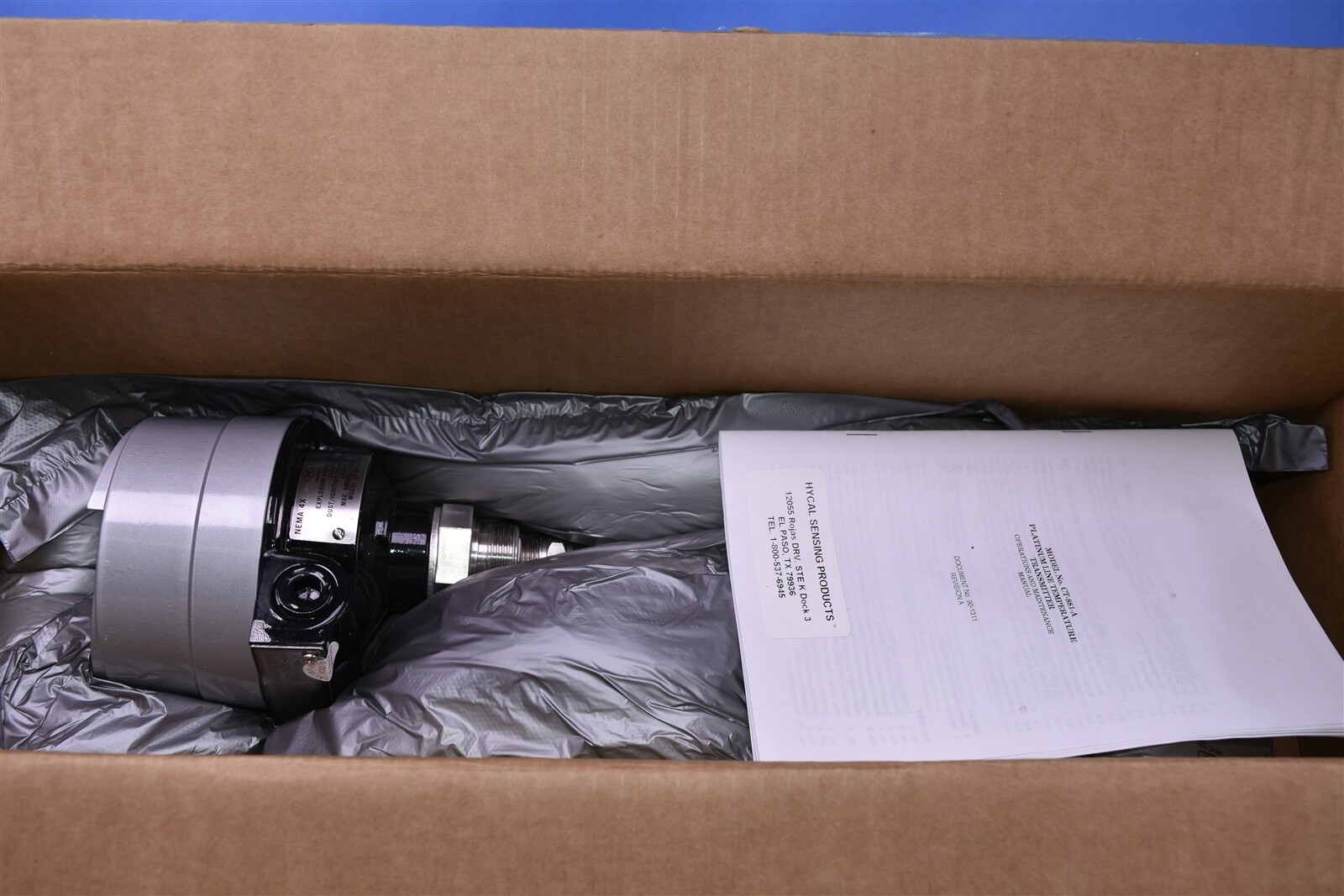 Hycal Model CT-881-A Temperature Transmitter XP 1KOhm/375 Platinum XMTR ...